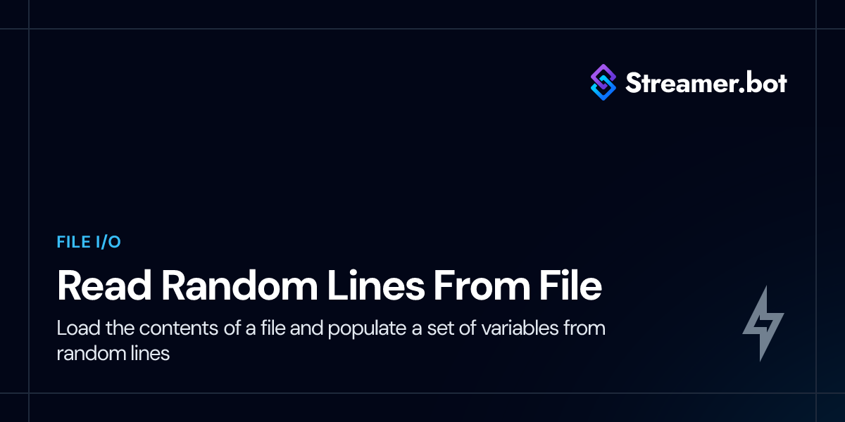 Read Random Lines From File | Streamer.bot Docs