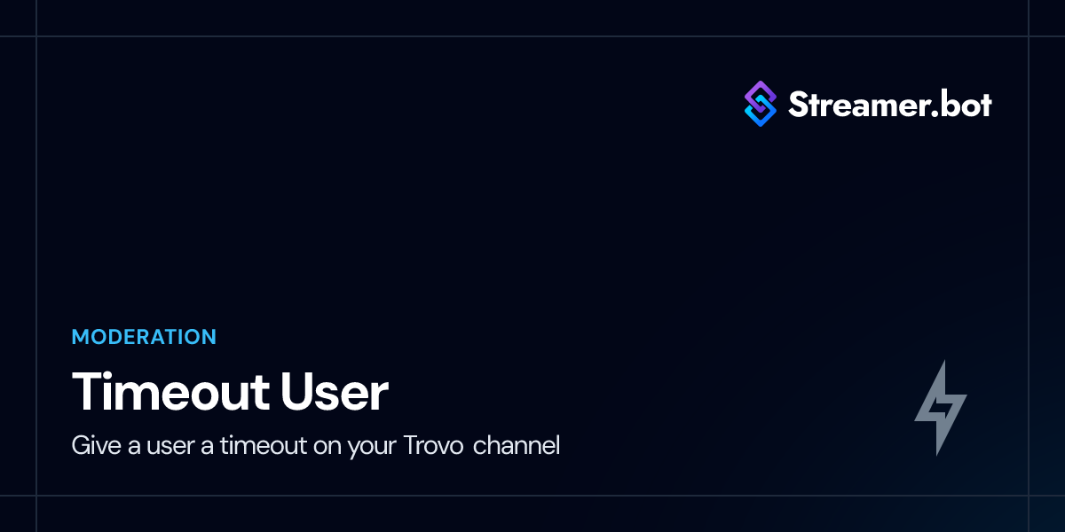 Timeout User | Streamer.bot Docs