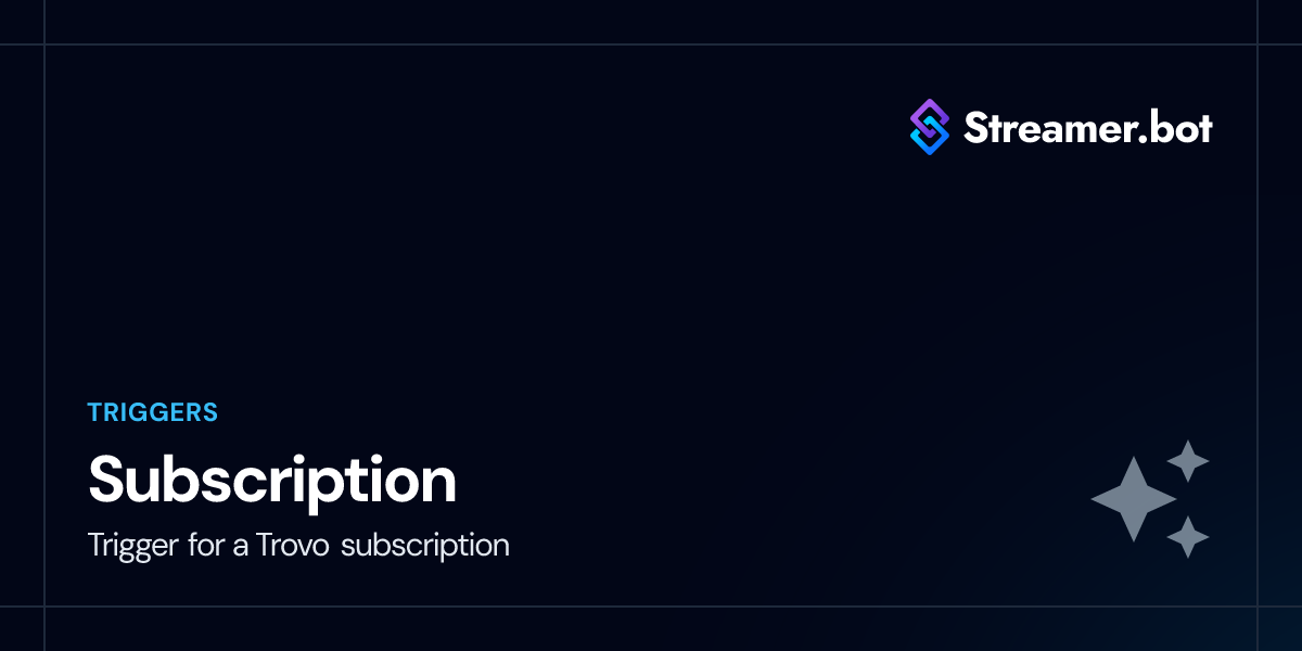 Subscription | Streamer.bot Docs