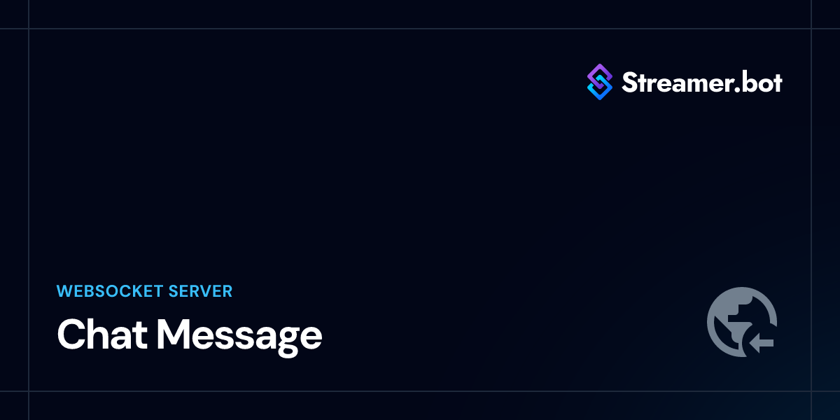 Chat Message | Streamer.bot Docs