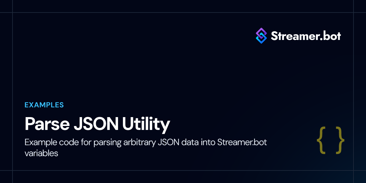 Parse JSON Utility | Streamer.bot Docs