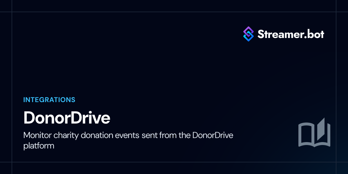 DonorDrive | Streamer.bot Docs