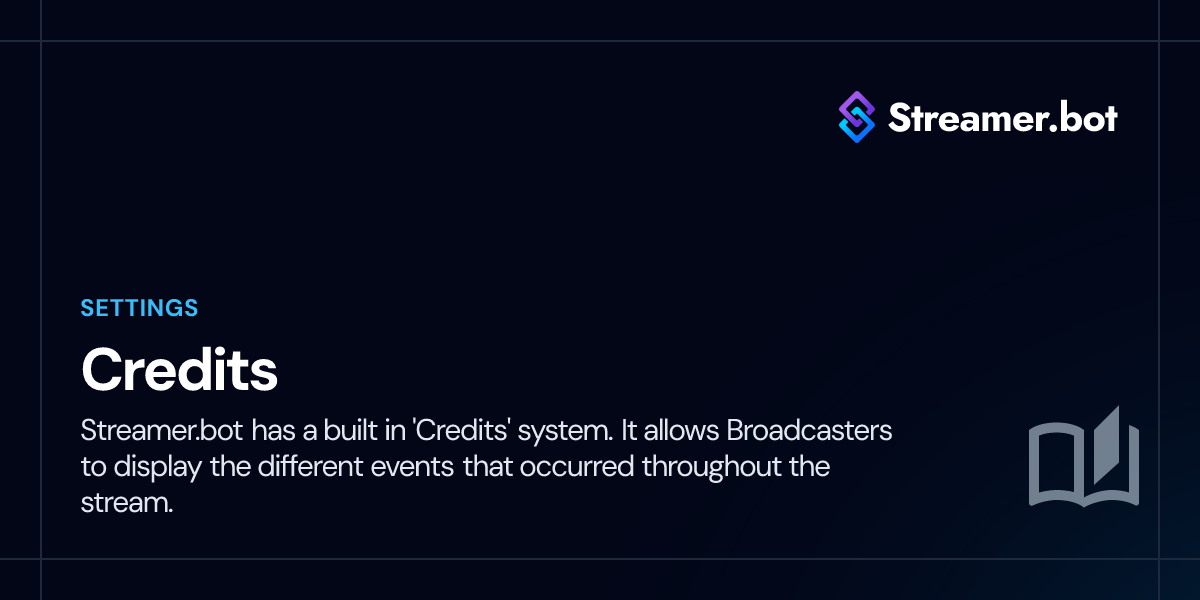Credits | Streamer.bot Docs